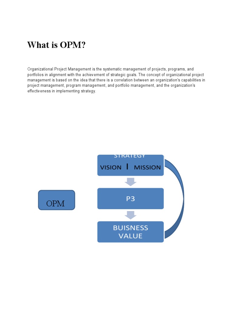 What Is OPM?: Vision Mission | PDF | Complexity | Project Management