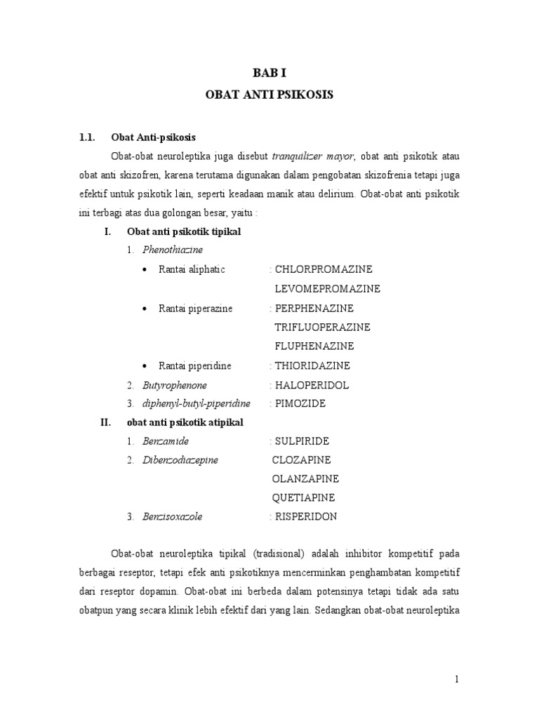 Obat-Obat Psikotropika | PDF