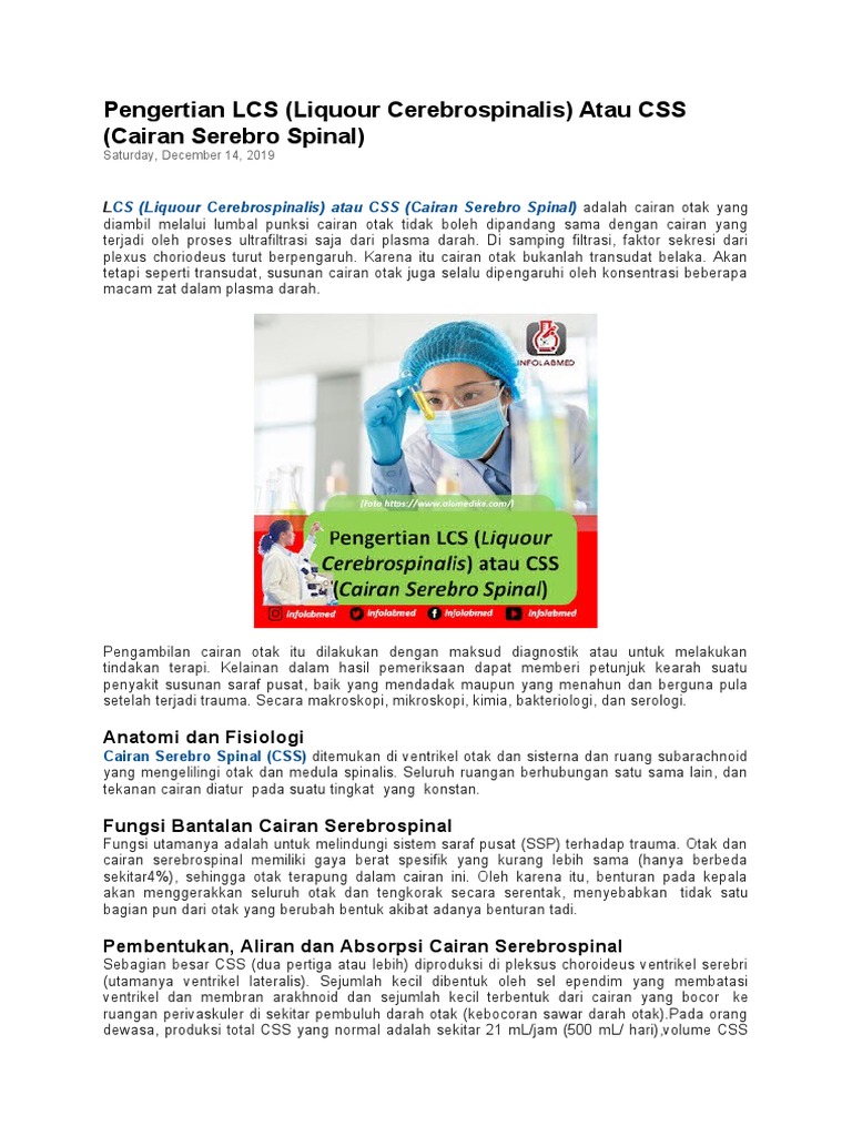 LCS Cairan Otak | PDF