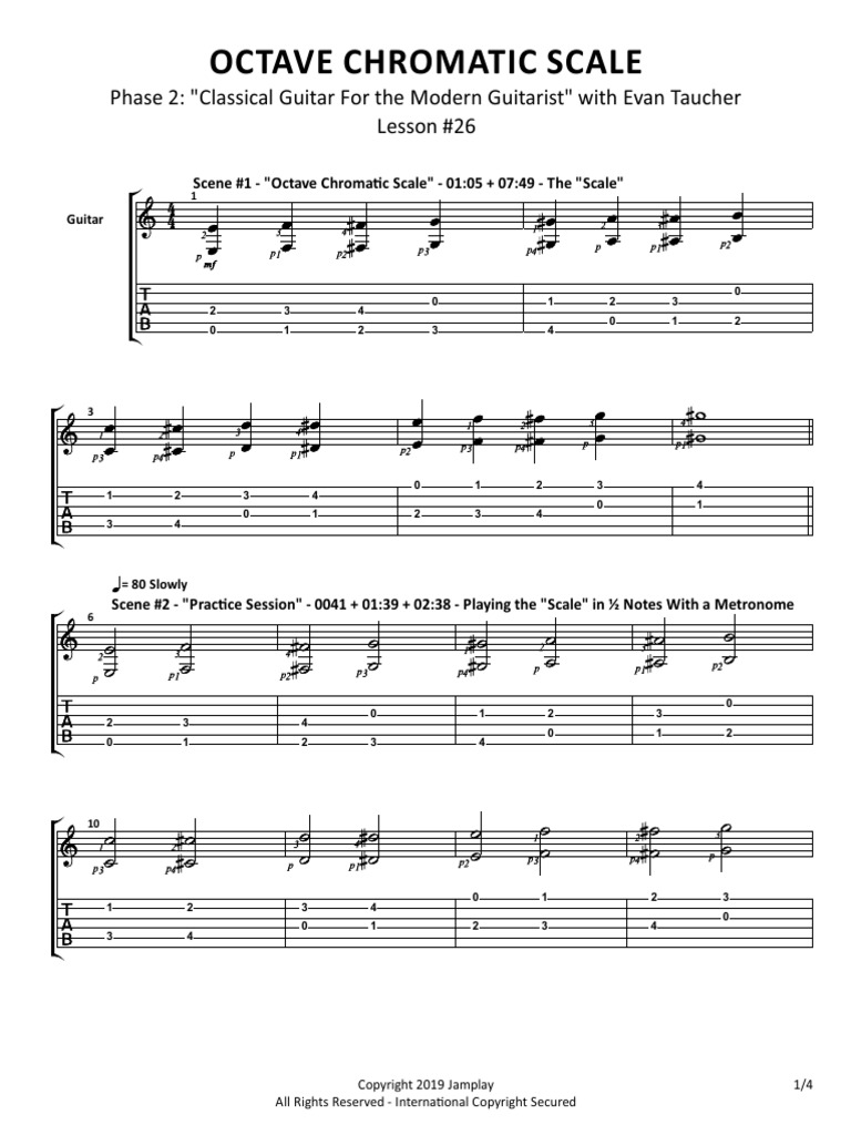 Octave Chromatic Scale: Phase 2: "Classical Guitar For The Modern ...