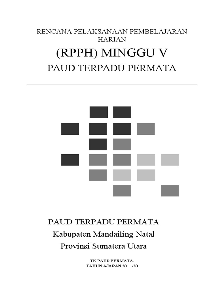 RPPH Paud Tema Keluargaku Subtema Anggota Keluarga - Minggu 5 | PDF