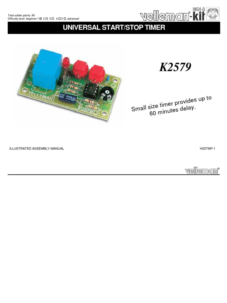 Illustrated Assembly Manual k2579 | PDF | Printed Circuit Board | Relay