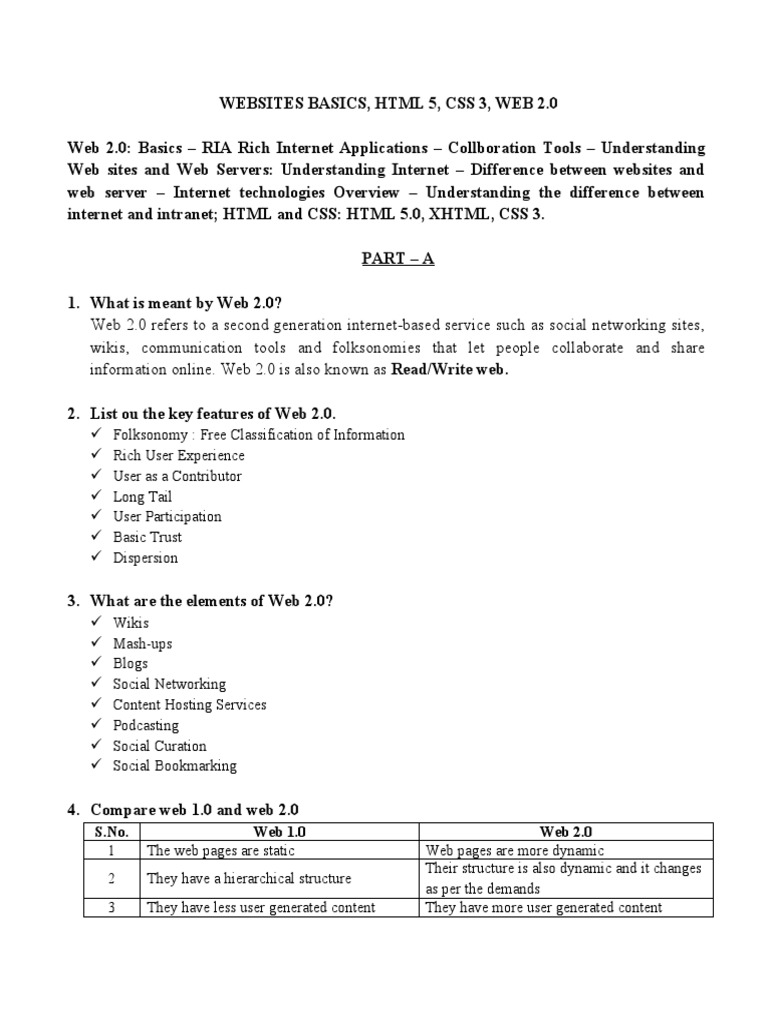 Internet Programming | PDF | Html | Xhtml