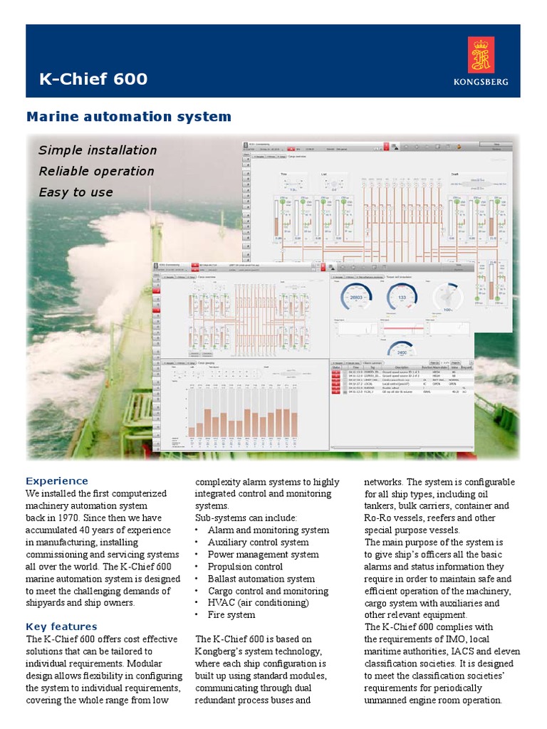 K Chief 600 Marine Automation System | PDF | Ships | Automation