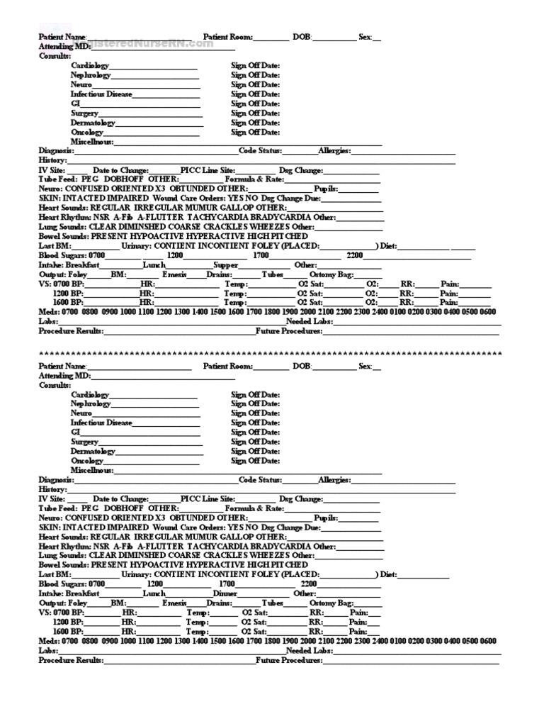 Inpatient Progress Note Template | PDF | Heart | Cardiovascular System