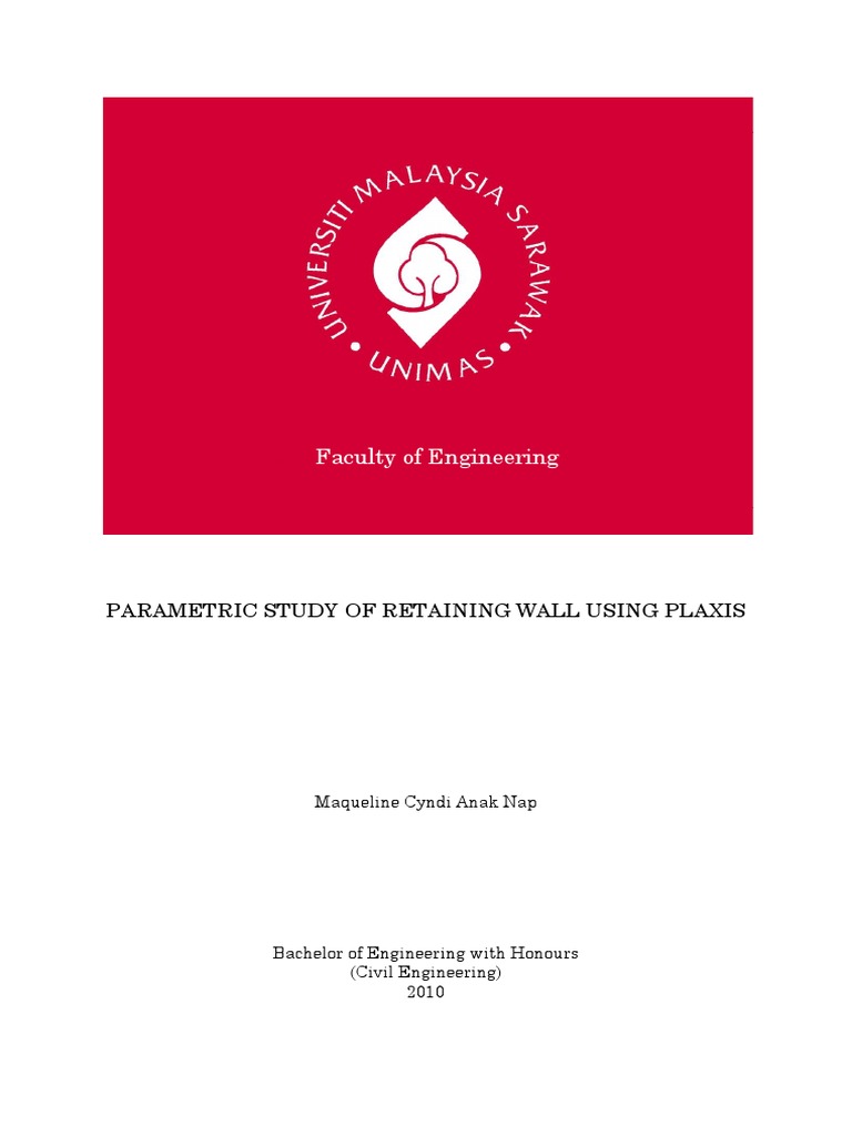 Parametric Study of Retaining Wall Using Plaxis (24pgs) | PDF