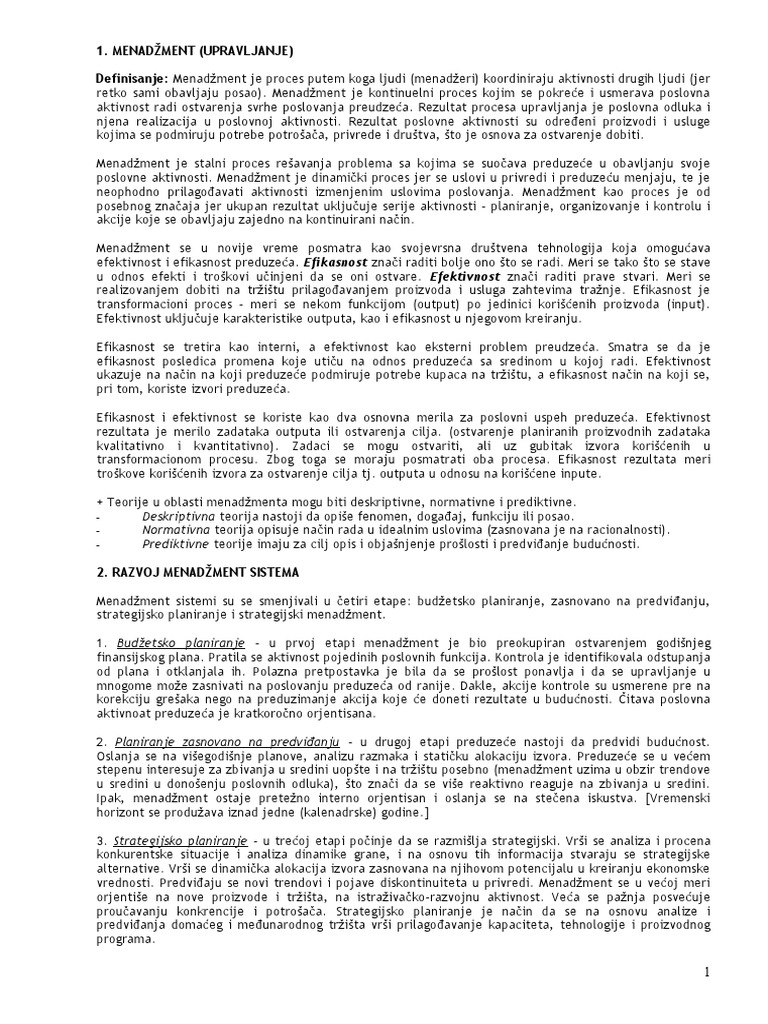 Strategijski Menadzment Skripta | PDF