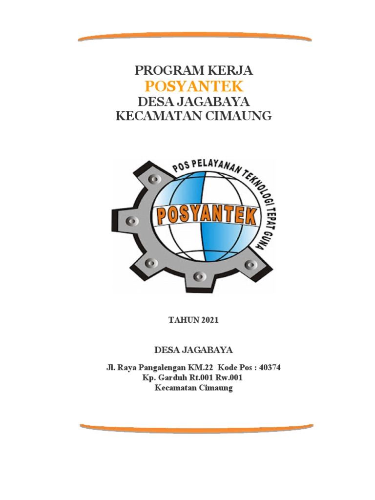 Program Posyantek Desa Jagabaya | PDF