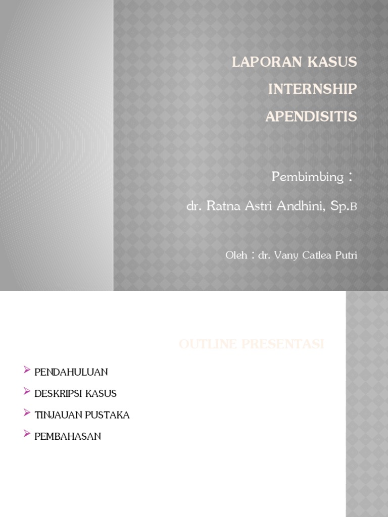 LAPKAS VANY Apendisitis Akut | PDF