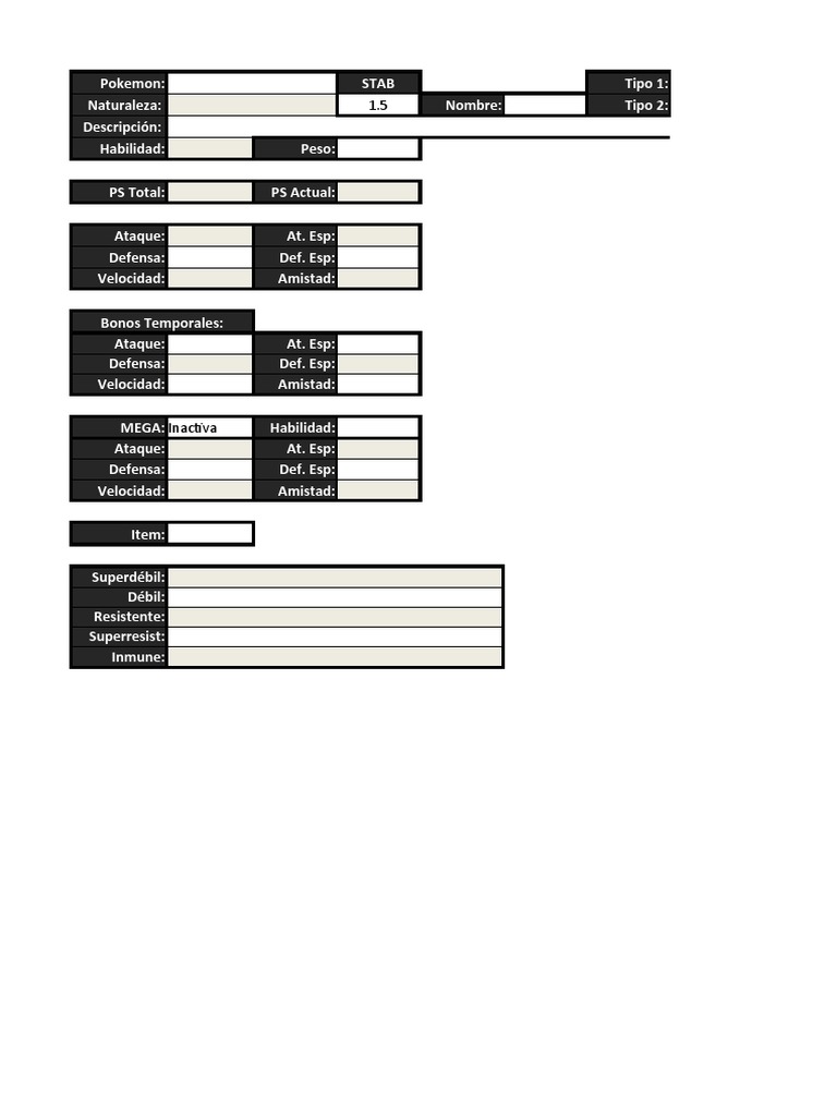 Fichas Pokemon | PDF | Videojuegos | Ocio