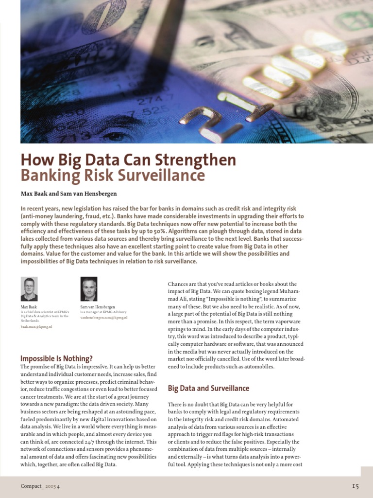 How Big Data Can Strengthen Banking Risk Surveillance | PDF | Big Data ...