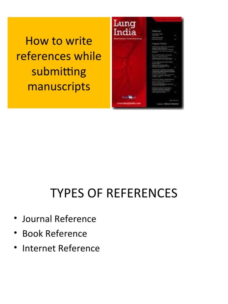 How To Write References While Submitting Manuscripts | PDF | Pub Med ...