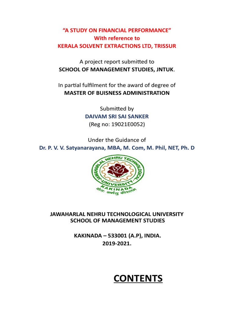 Project On Ratio Analysis | PDF | Breastfeeding | Mergers And Acquisitions