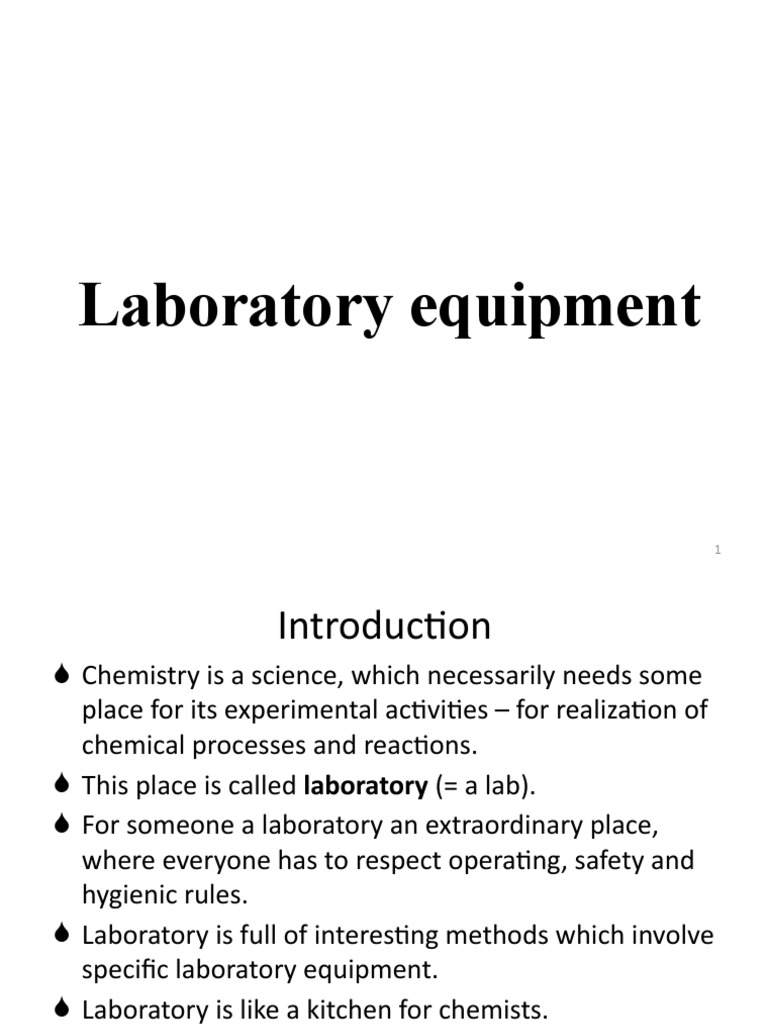 Essential Laboratory Equipment Guide | PDF | Laboratories | Chemical ...