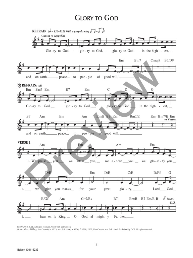 Glory To God | PDF | Divertissement (Général)
