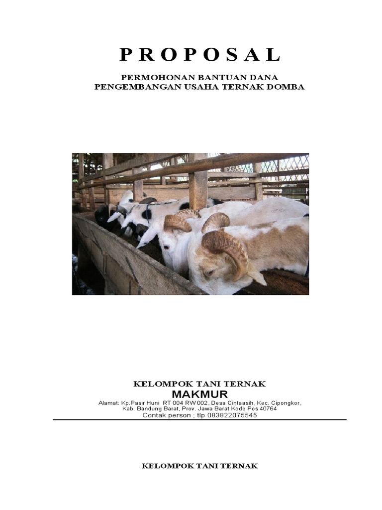Proposal Ternak Kambing MAKMUR | PDF