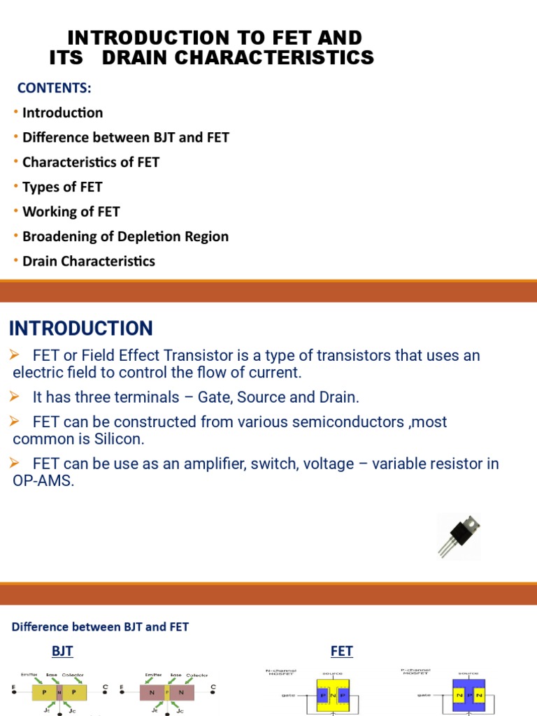 FET Overview and Drain Characteristics | PDF | Science & Mathematics
