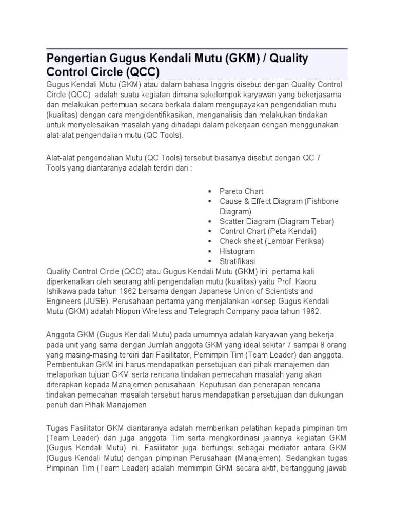 Gugus Kendali Mutu Pangan | PDF