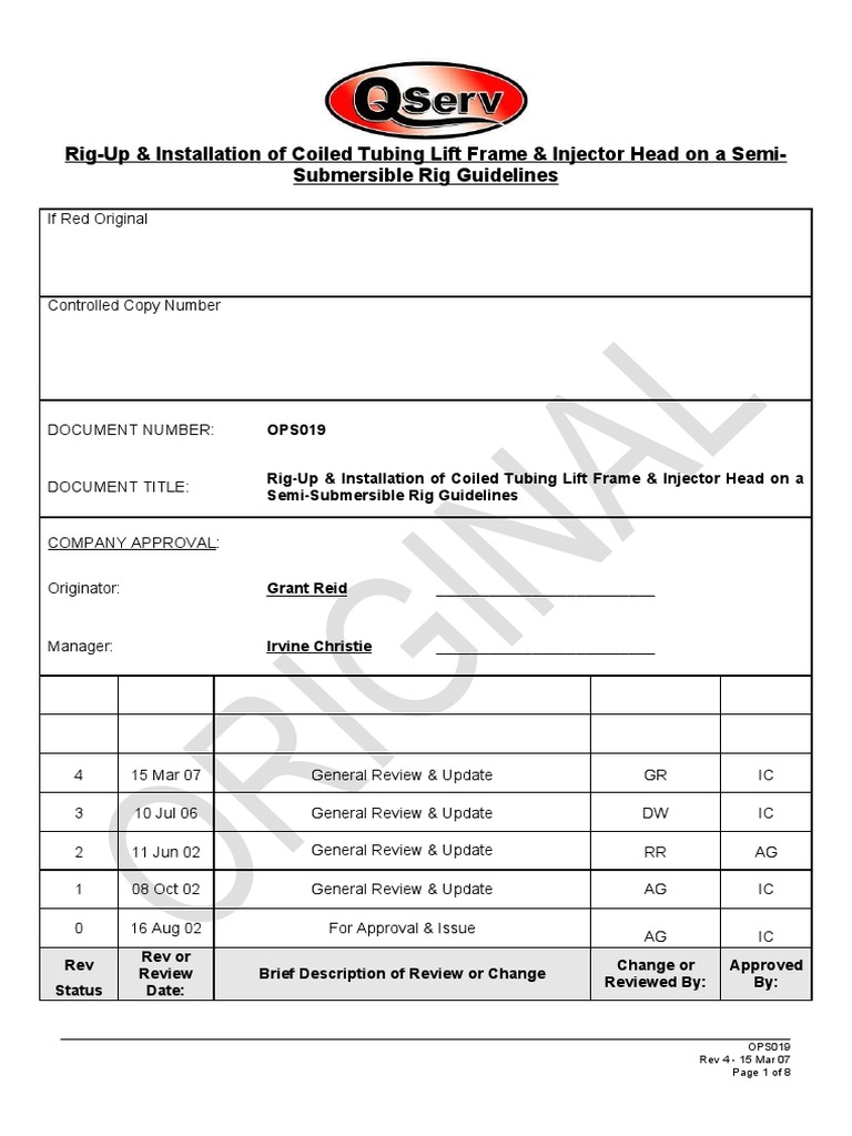 Rigging Up for Success: Guidelines for Installing Coiled Tubing ...