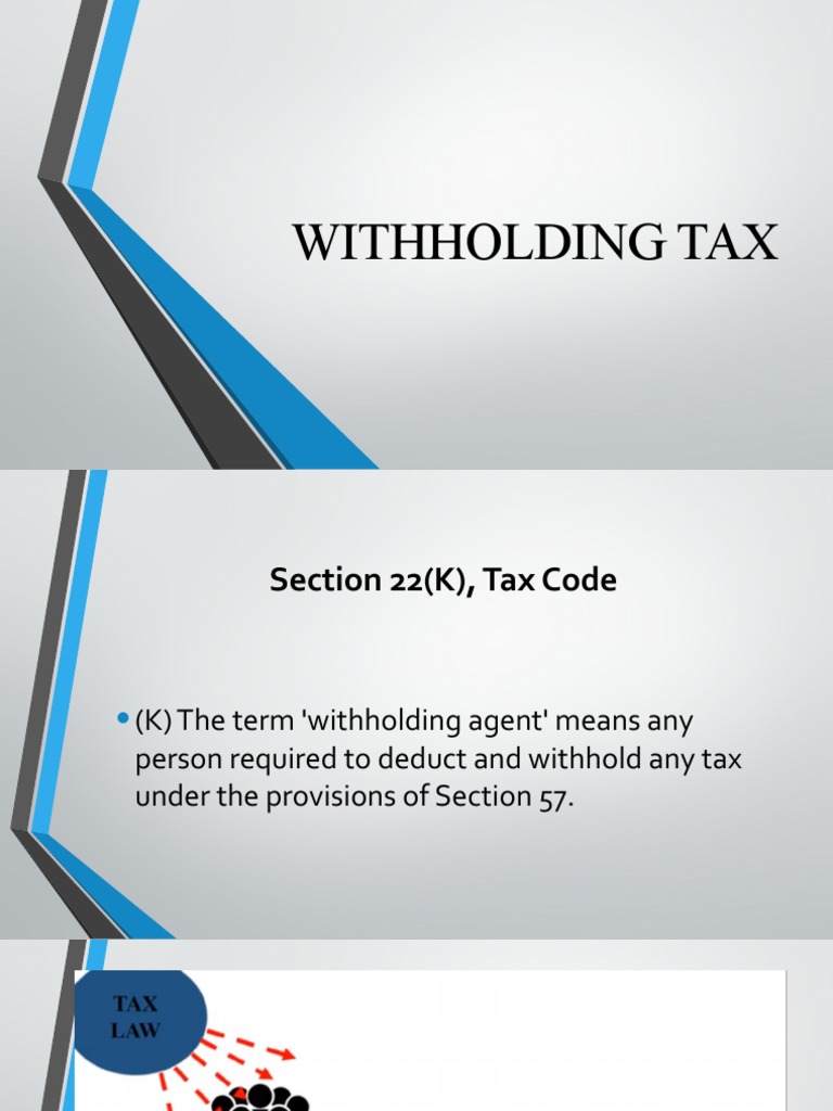 Withholding Tax | PDF | Withholding Tax | Tax Refund