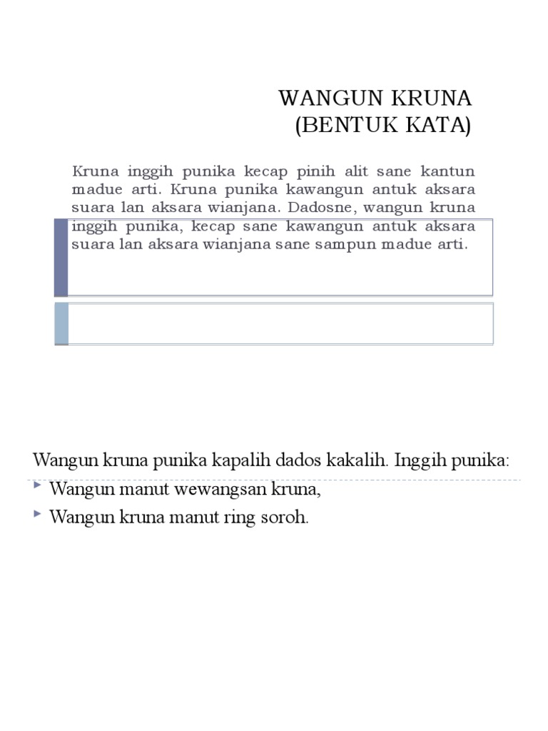 Wangun Kruna (Bentuk Kata) | PDF