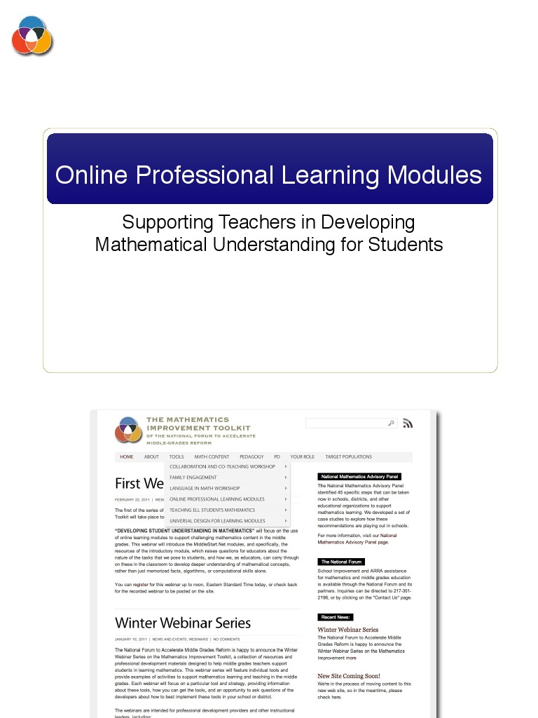 Intro Math Understanding Module | PDF | Homework | Teachers