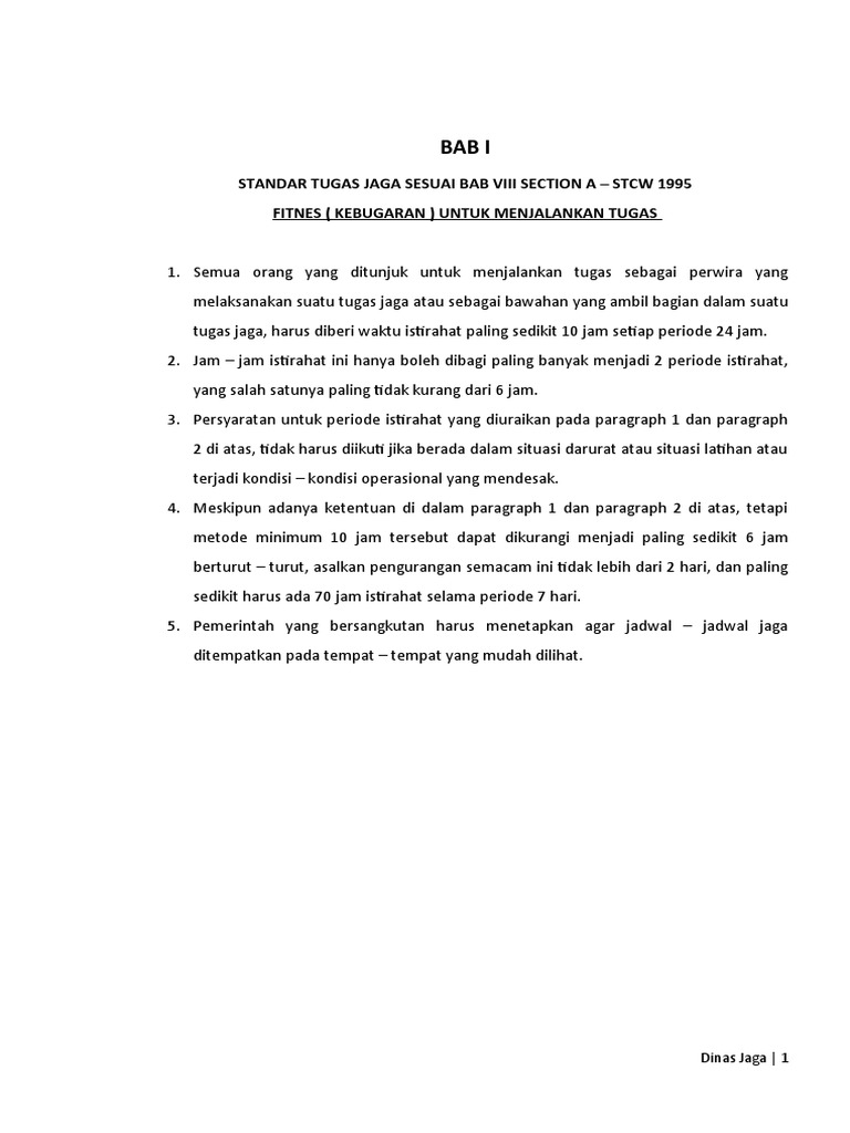 Modul Dinas Jaga | PDF