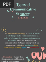 Types of Communicative Strategy: Topic Control, Topic Shifting, Repair ...