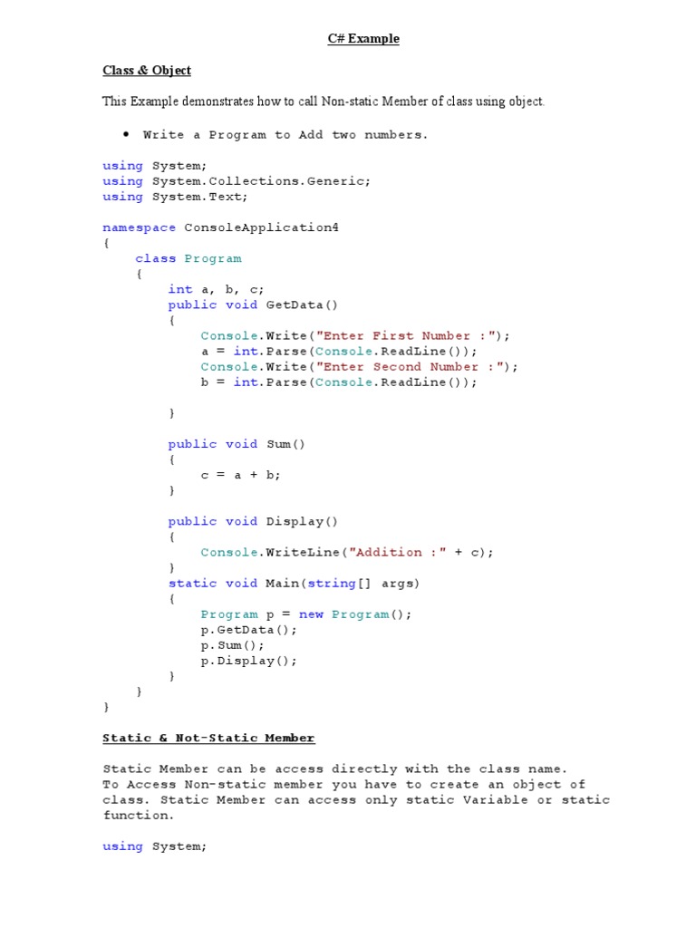 C Example Constructor Object Oriented Programming