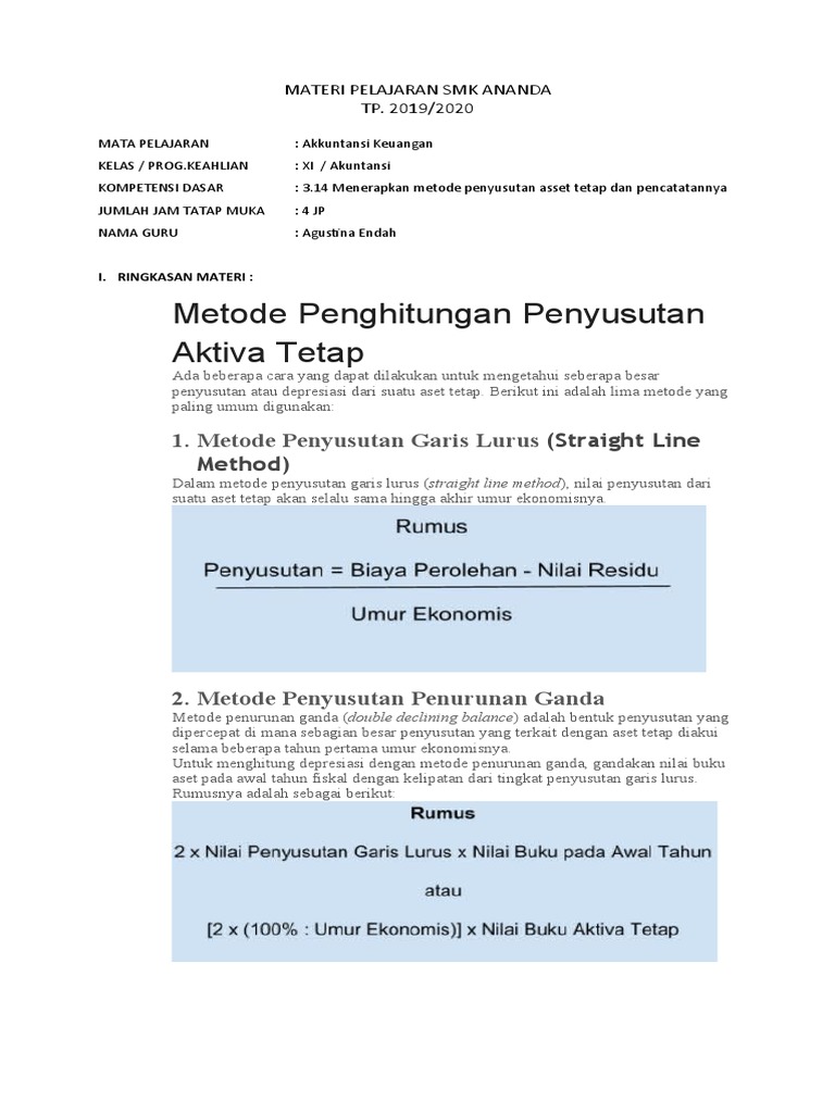 Materi Aktiva Tetap | PDF