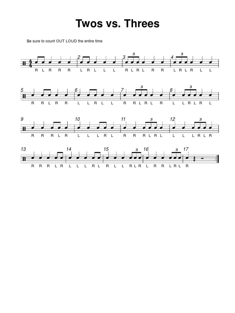 Twos Vs Threes - Full Score | PDF