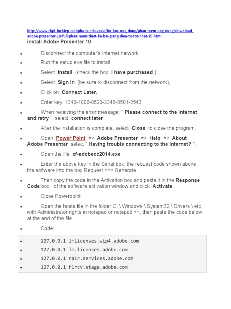Install Adobe Presenter 10 | PDF | Computers
