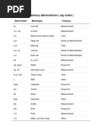 Medical and Pharmacy Abbreviations (Sig Codes) | PDF | Pharmaceutical ...
