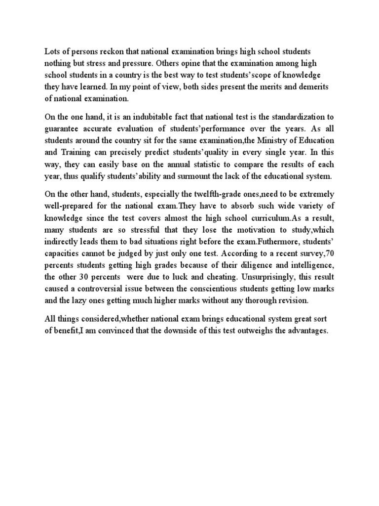 National Exam | PDF | Self-Improvement