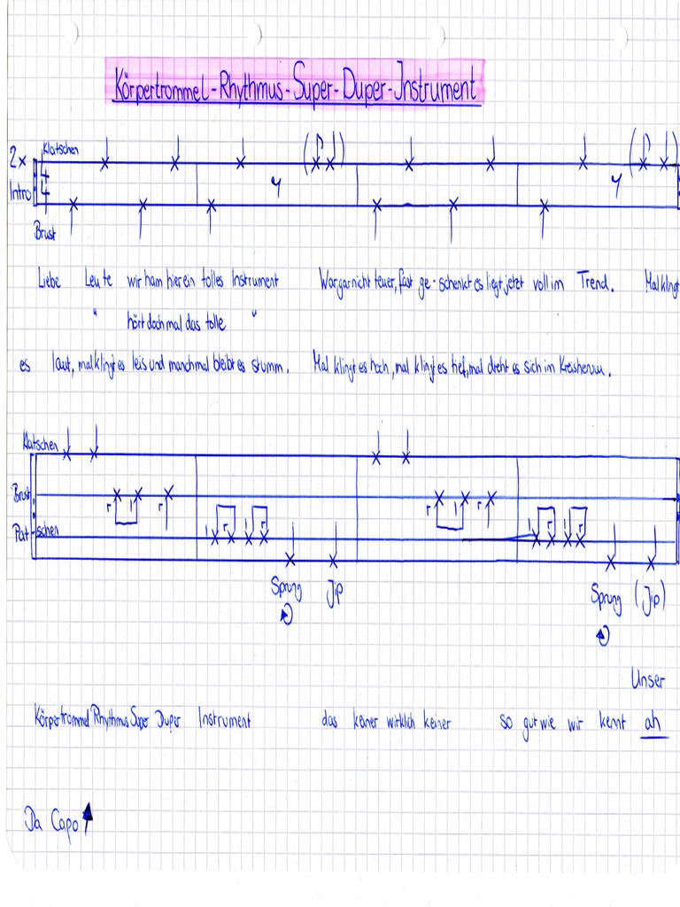 Body Percussion Für Kids | PDF