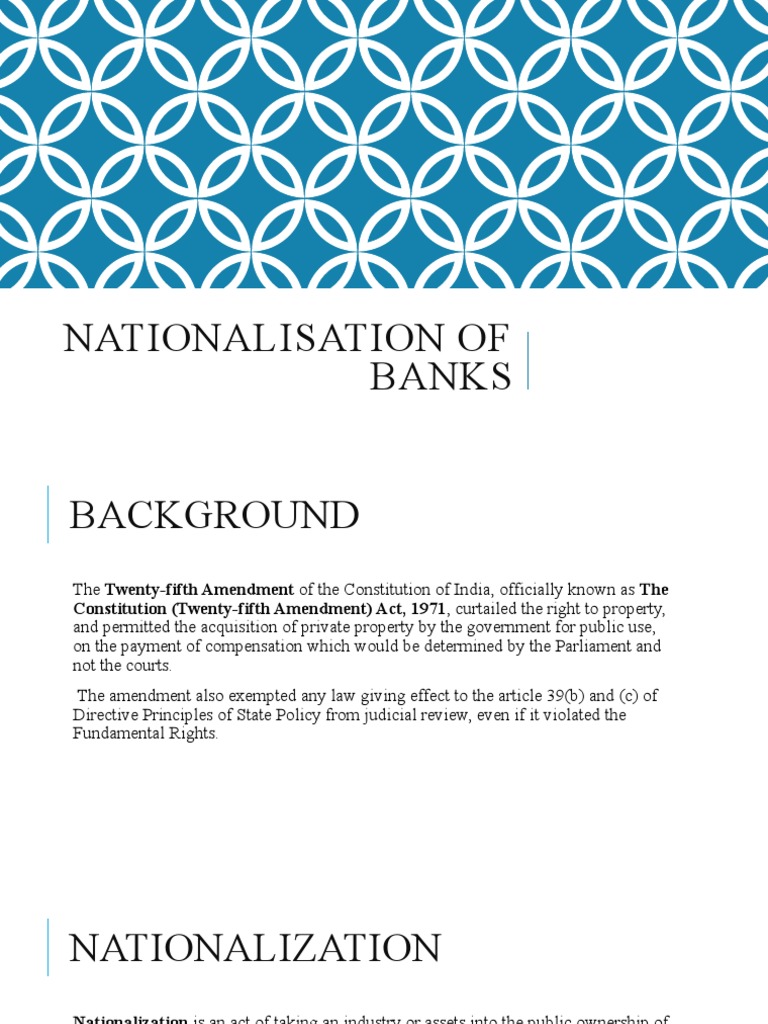 Nationalisation of Banks | PDF | Nationalization | Reserve Bank Of India