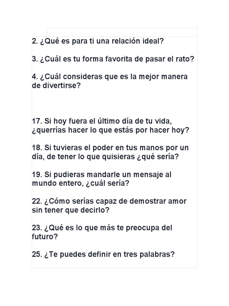 Preguntas Profundas | PDF