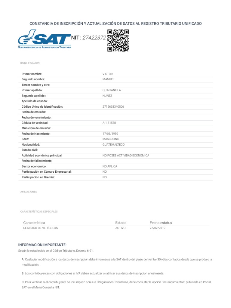 Constancia RTU Digital - Portal SAT | PDF | Business