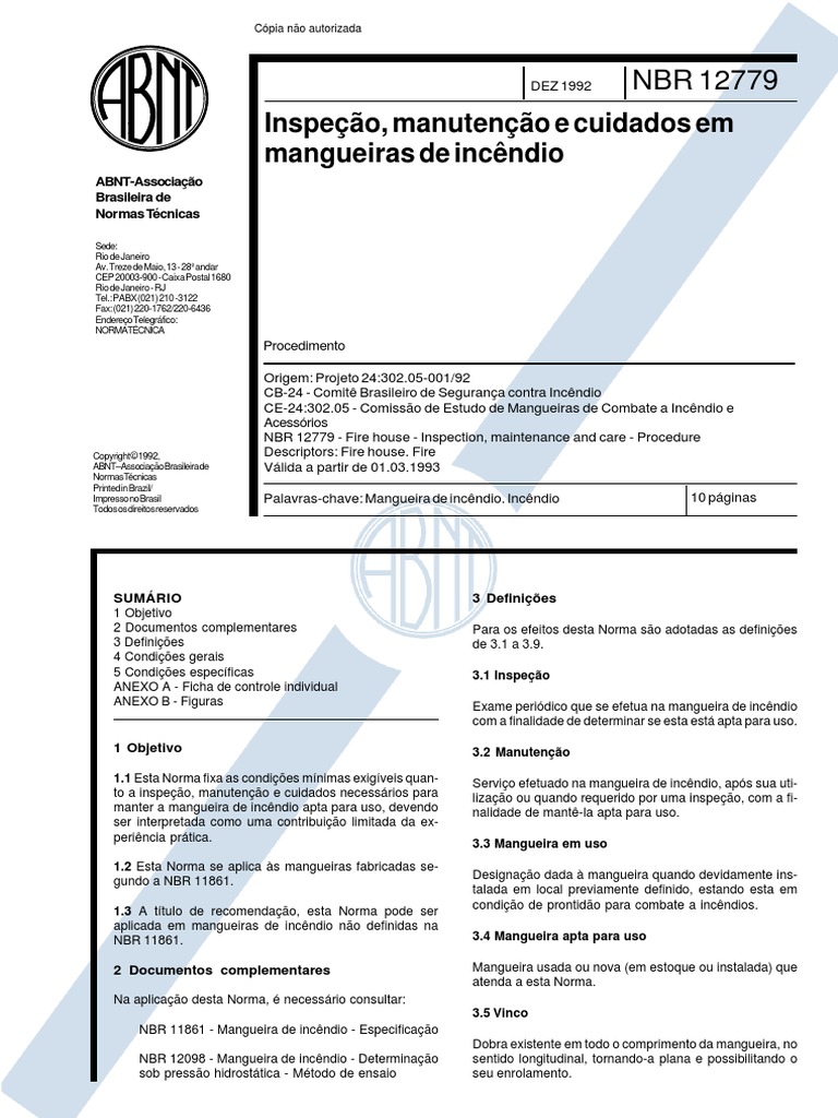 NBR 12779 | PDF | Natureza