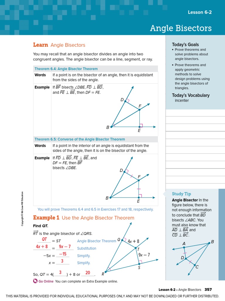 Angle Bisectors: Learn | PDF | Triangle Geometry | Triangle