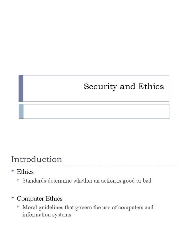 Security and Ethics | PDF | Proxy Server | World Wide Web