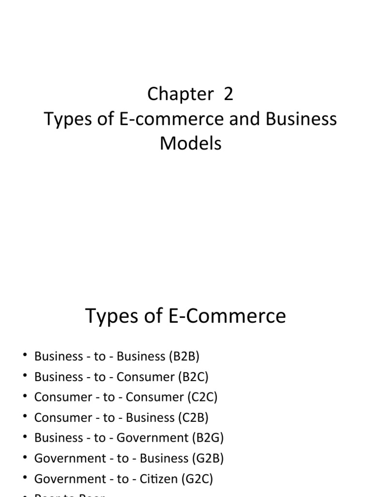 Chapter 2 Types of E-Commerce and | PDF | Online Shopping | E Commerce