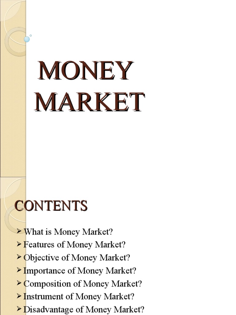 Money Market | Download Free PDF | Repurchase Agreement | Money Market