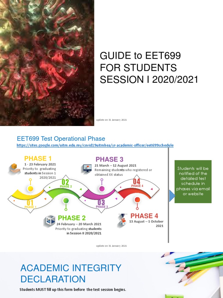 EET699 Test Schedule and Instructions | PDF | Computing | Software
