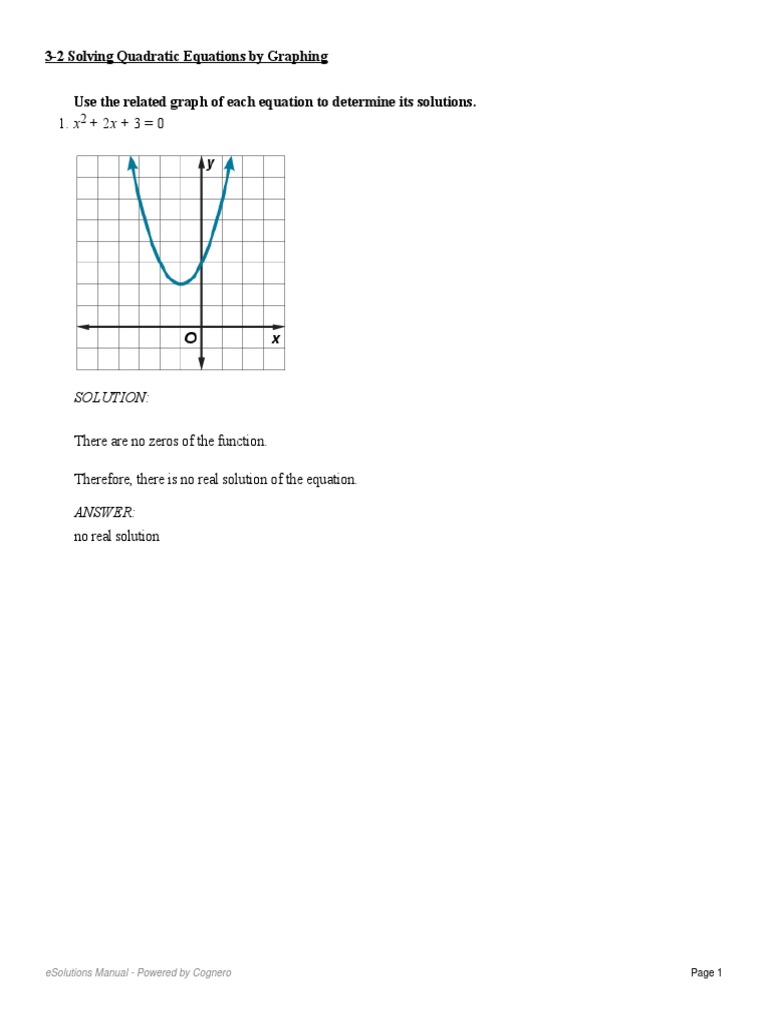 Solving Quadratic Equations by Graphing | PDF | Quadratic Equation ...