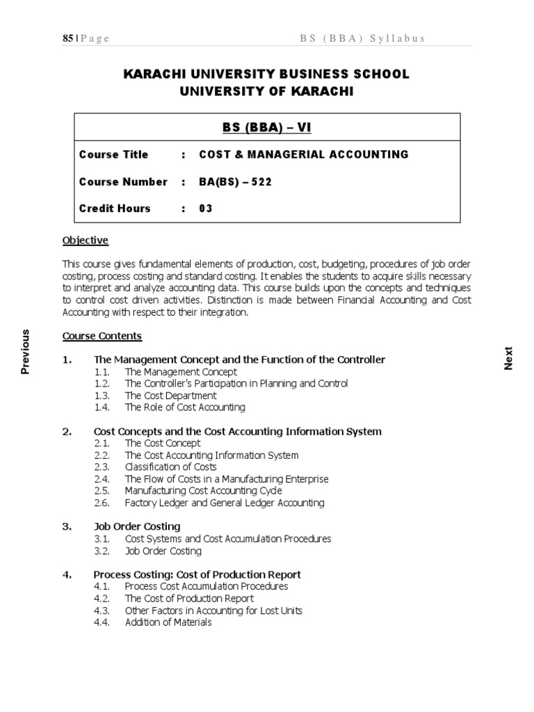 Karachi University Business School University of Karachi Bs (Bba) - Vi ...