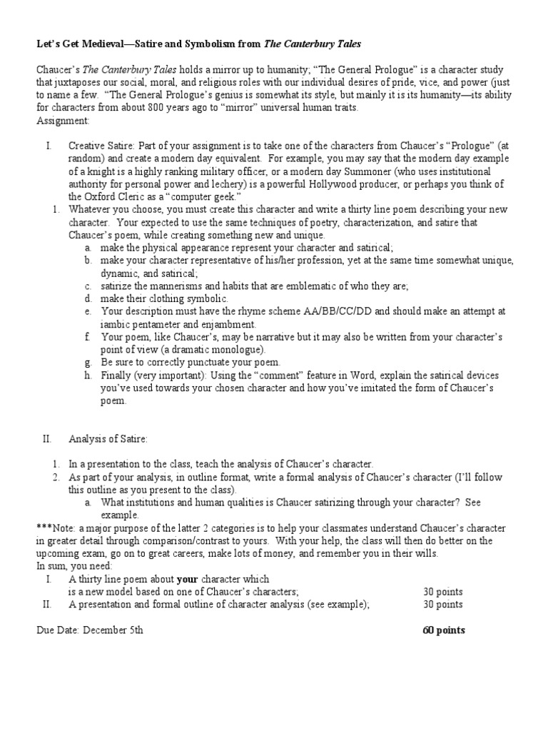Canterbury Tales Project 17 | PDF | The Canterbury Tales | Geoffrey Chaucer