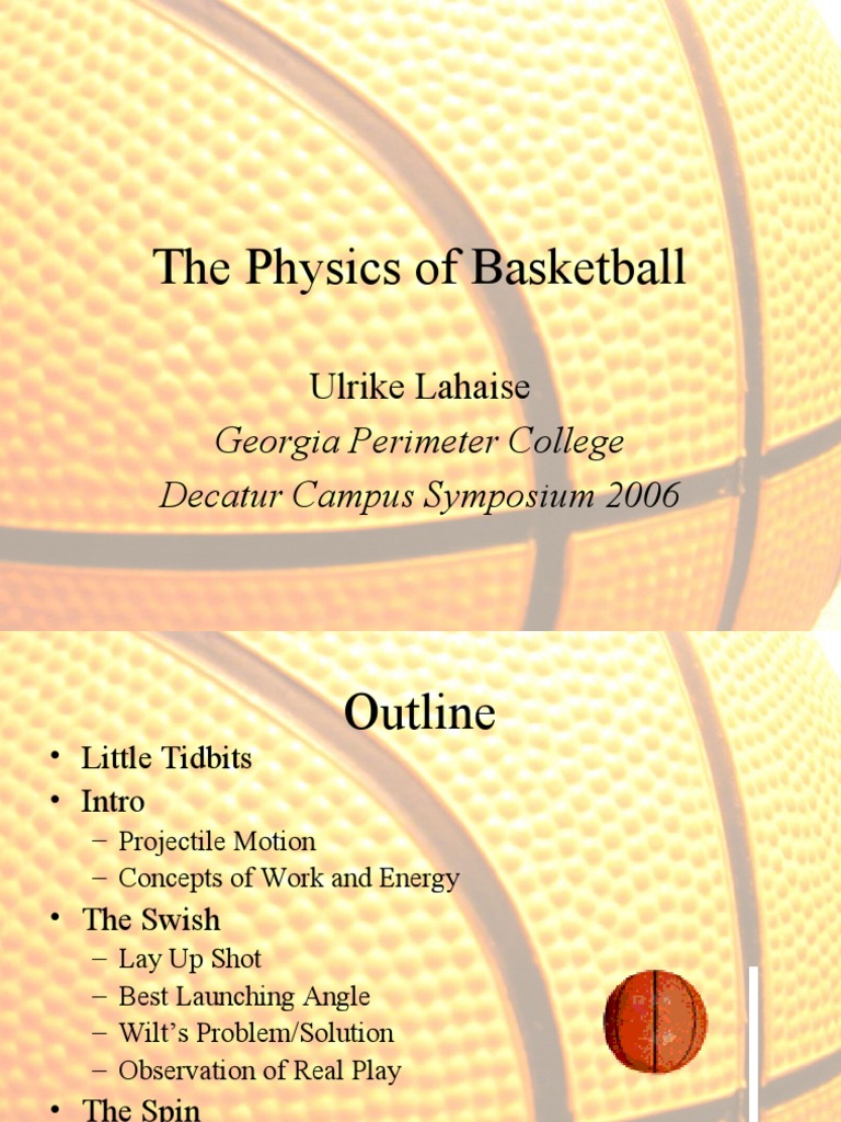 The Physics of Basketball | PDF | Projectiles | Force