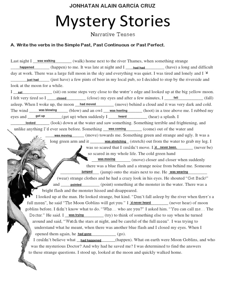 Mystery Stories: Narrative Tenses | PDF