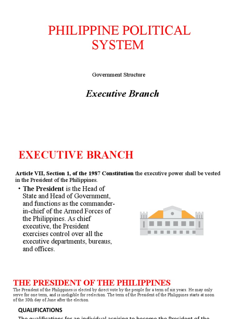 The Structure and Powers of the Executive Branch of the Philippine ...